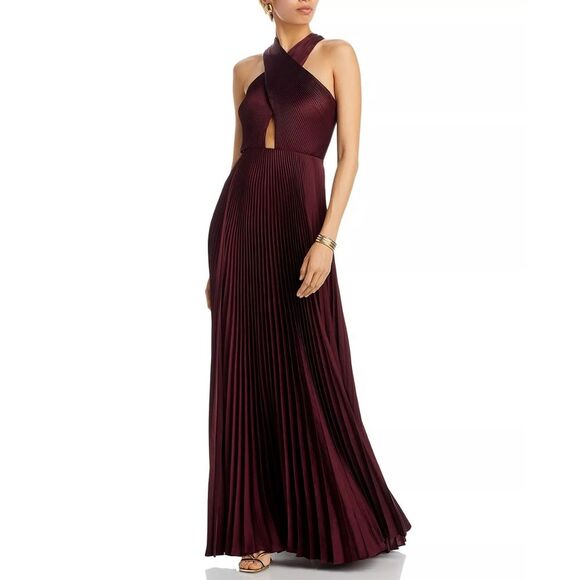 A.L.C. | Dresses | Alc Athena Pleated Cutout Gown Chicory New Size 2 ...